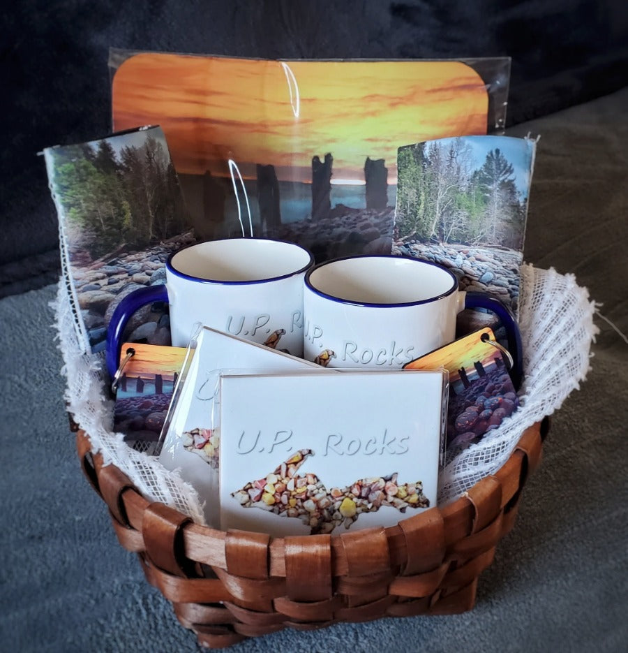 Yooper Rocks Gift Basket Michigan Gifts – Seward's Wood-n-Crafts ...