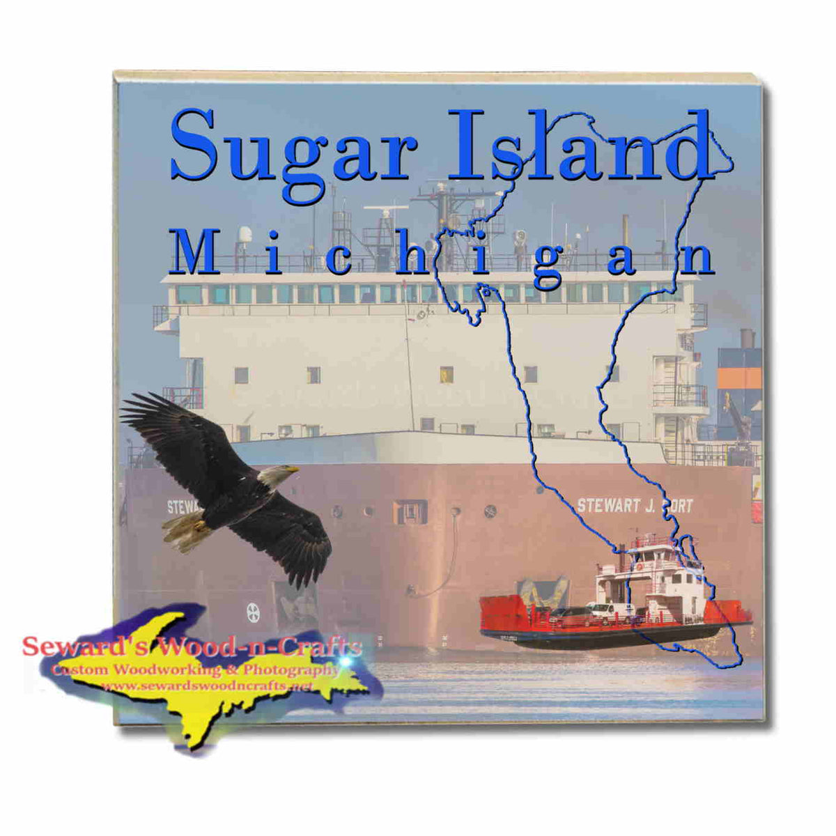 Michigan Coasters Coaster Sugar Island Michigan Stewart Cort -9129 ...
