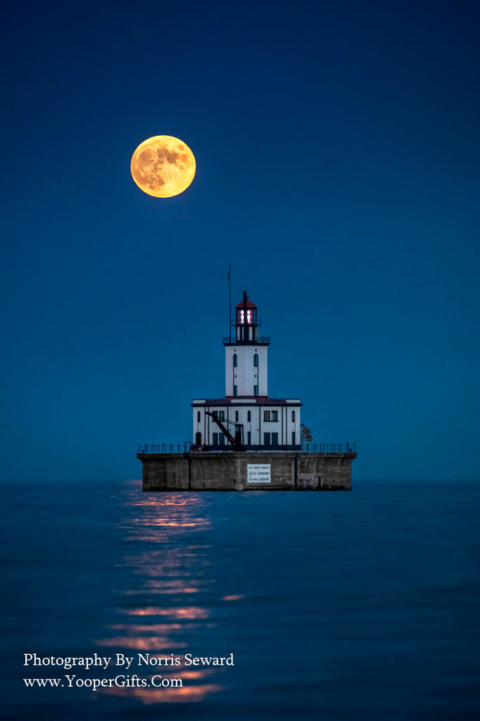 Detour Reef Lighthouse Full Moon -9387 – Seward's Wood-n-Crafts ...